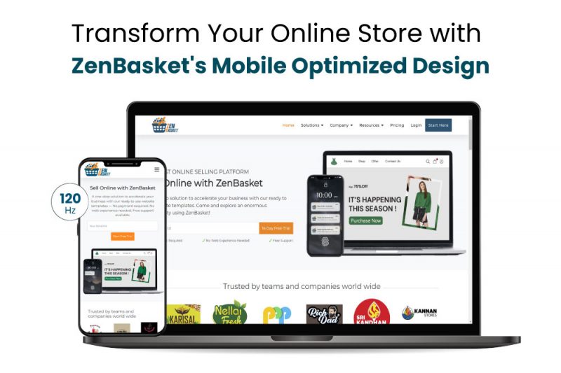 ZenBasket's Mobile Optimized Design - Centizen Inc